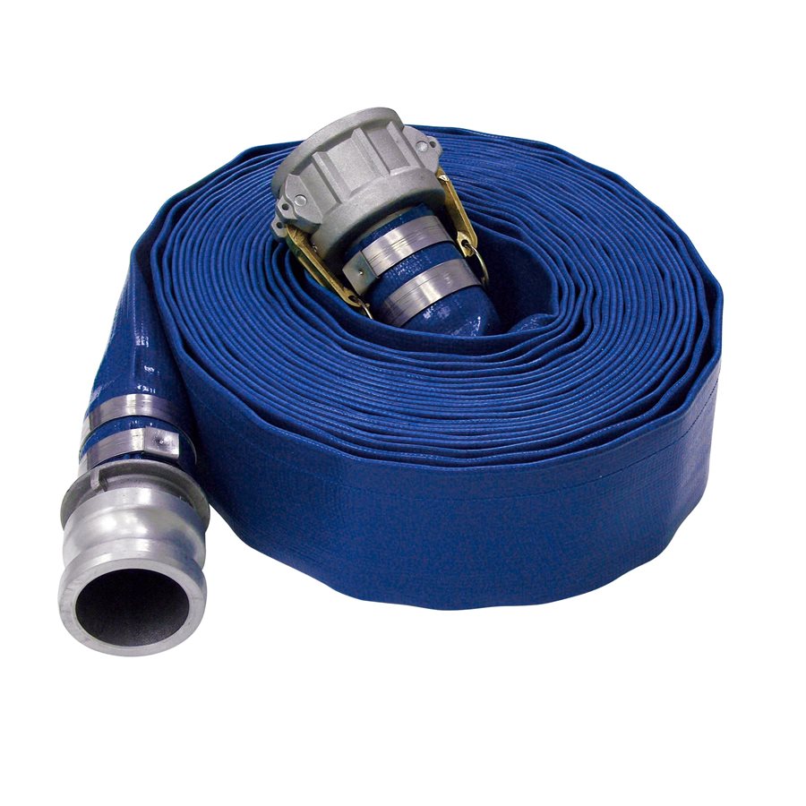 1.5" BLUE discharge hose-50', c / w C & E